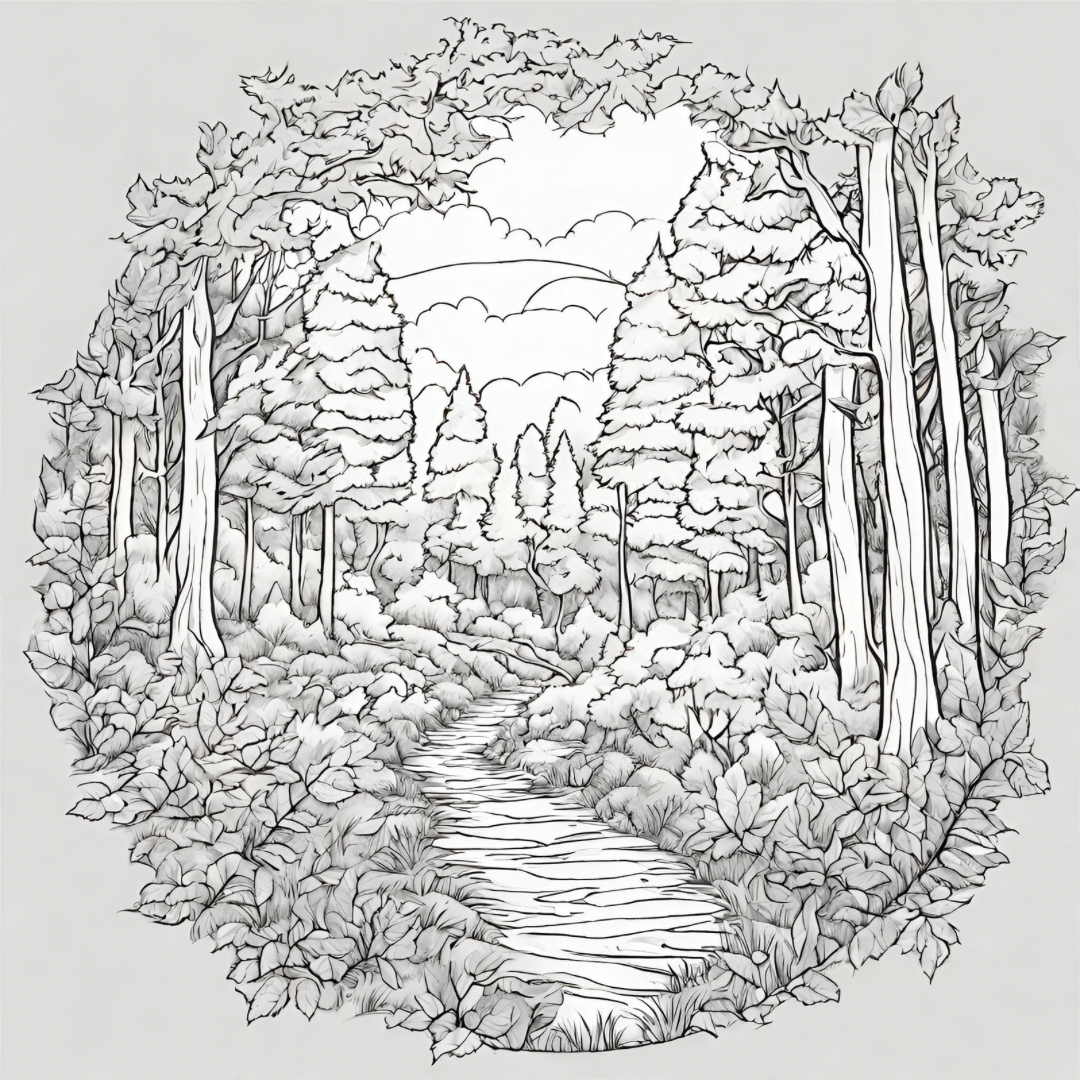 Őszi erdő színező – Anya játsszunk!