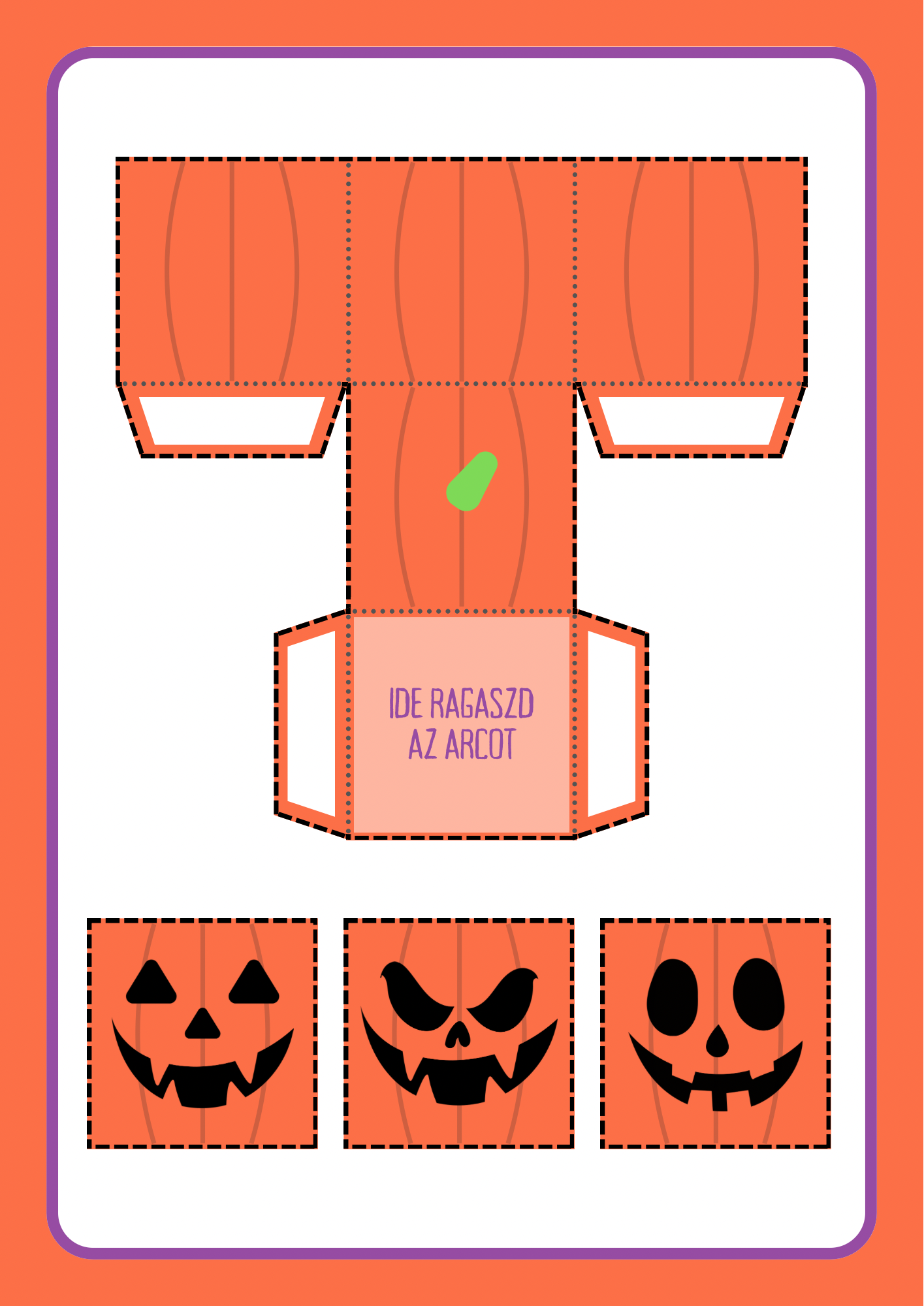 Halloween-i tök papírból – Anya játsszunk!